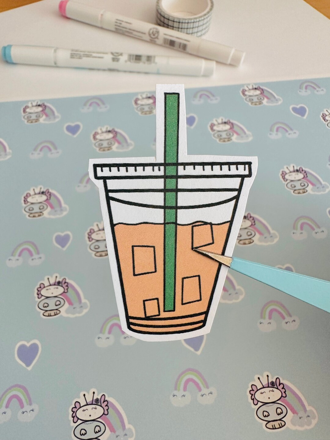 Iced Coffee Cup Sticker - Etsy