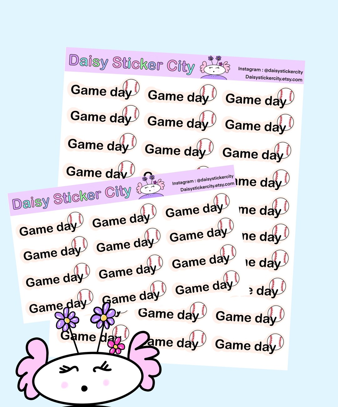 Baseball Game Day Planner Sticker Sheet, Baseball Game Reminder Sticker ...