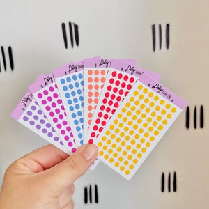 Dot Planner Stickers 5mm Mini Sticker Sheet Habit Coordinate Stickers ...