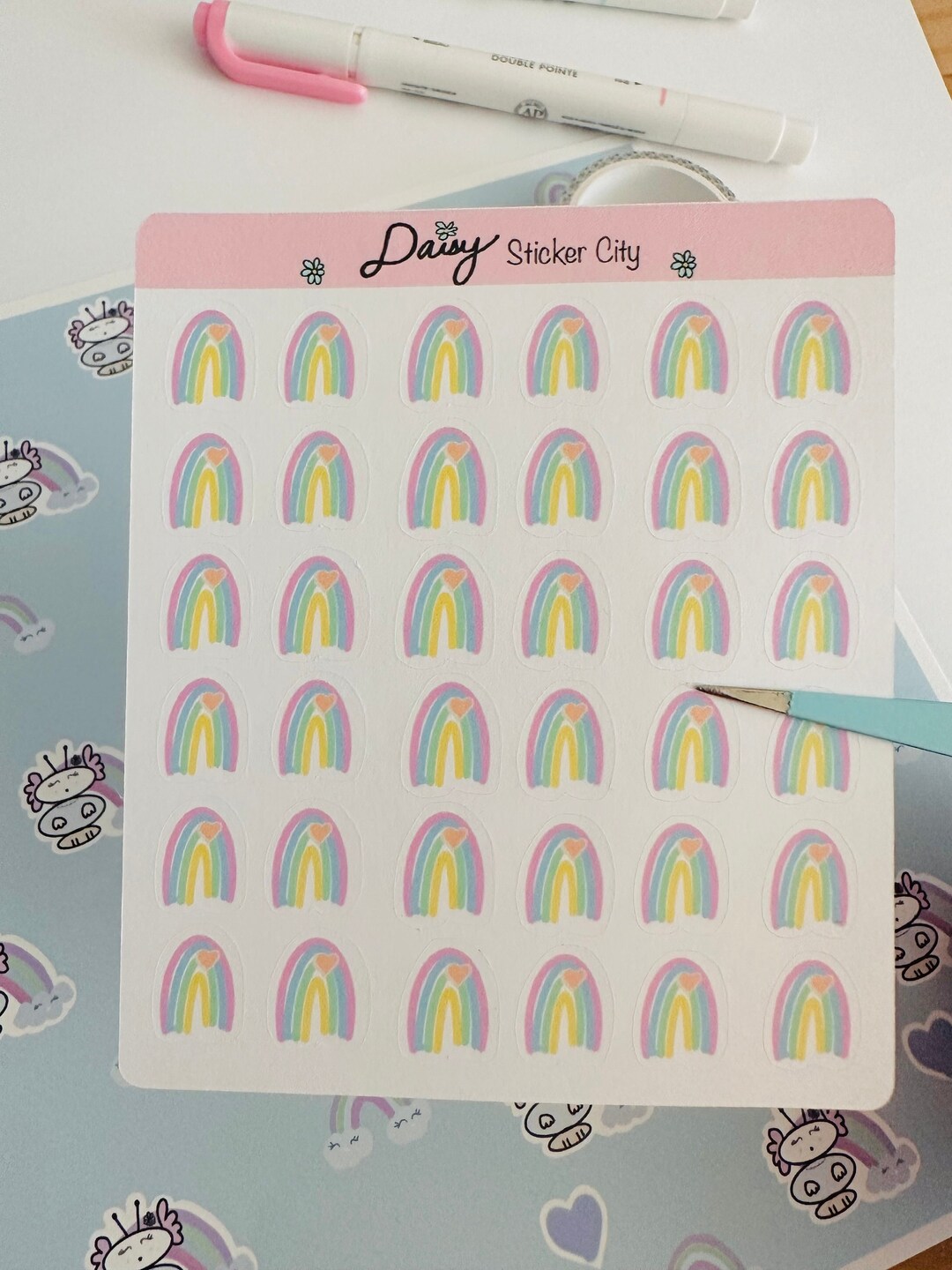 Rainbow Sticker Sheet / Cute Functional Stickers / Rainbow Stickers ...