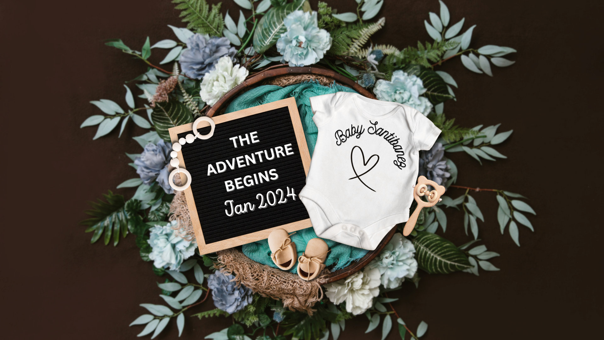 Editable Canva DIY Template for a Baby Digital Pregnancy Announcement ...