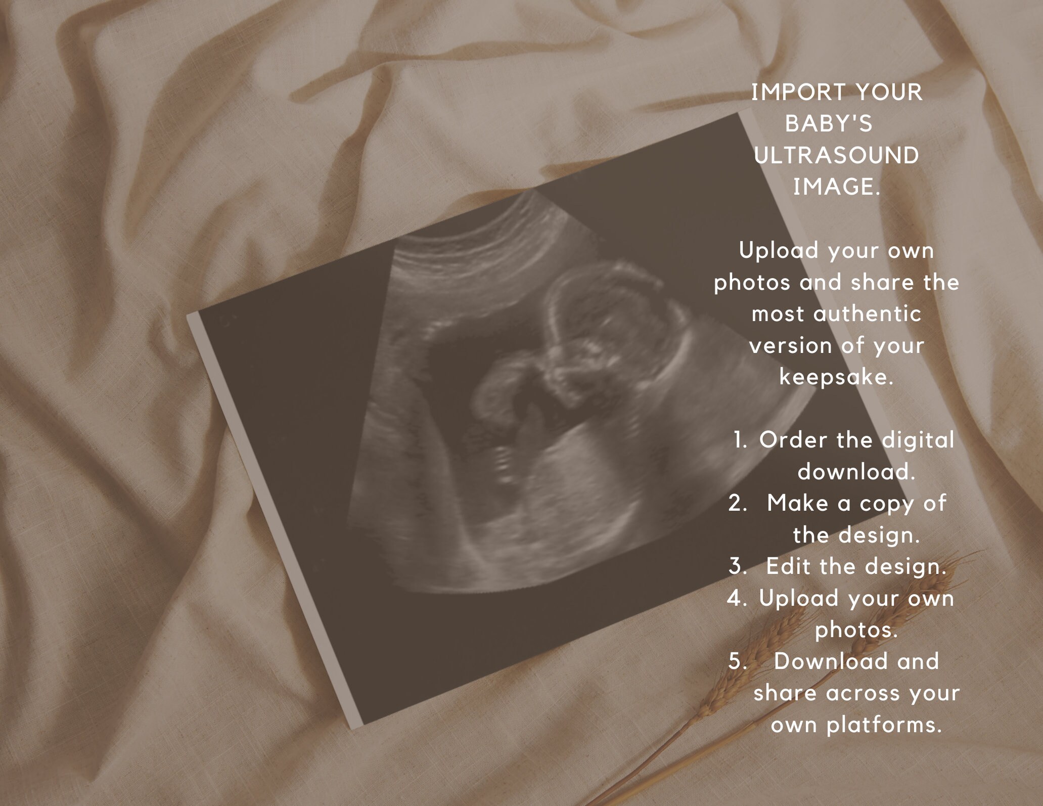 Editable Canva DIY Template for a Gender-neutral Baby Digital Pregnancy ...