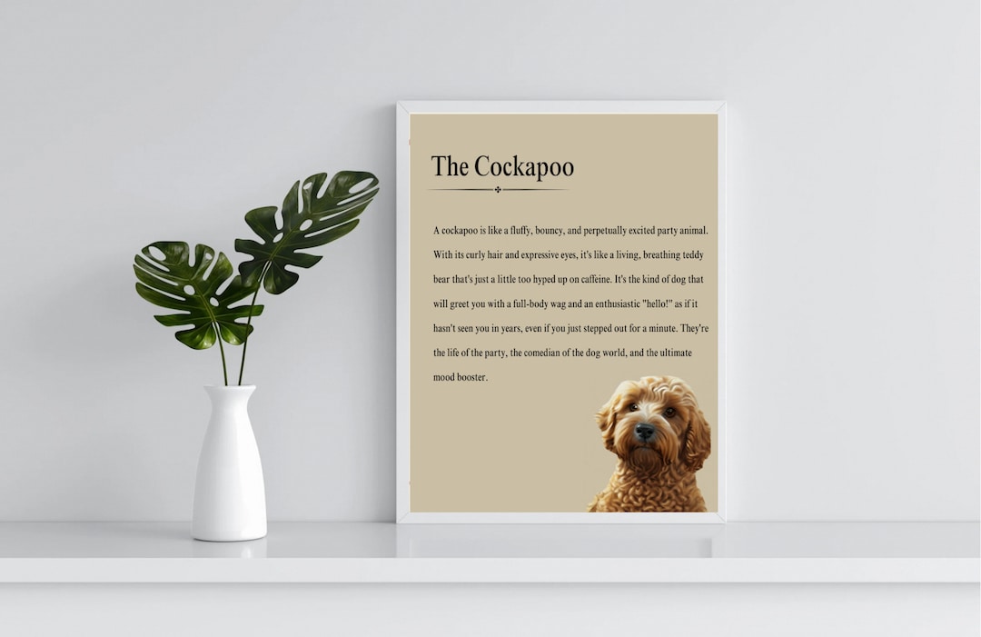 Digital Download Cockapoo Print, Funny Definition Description of ...