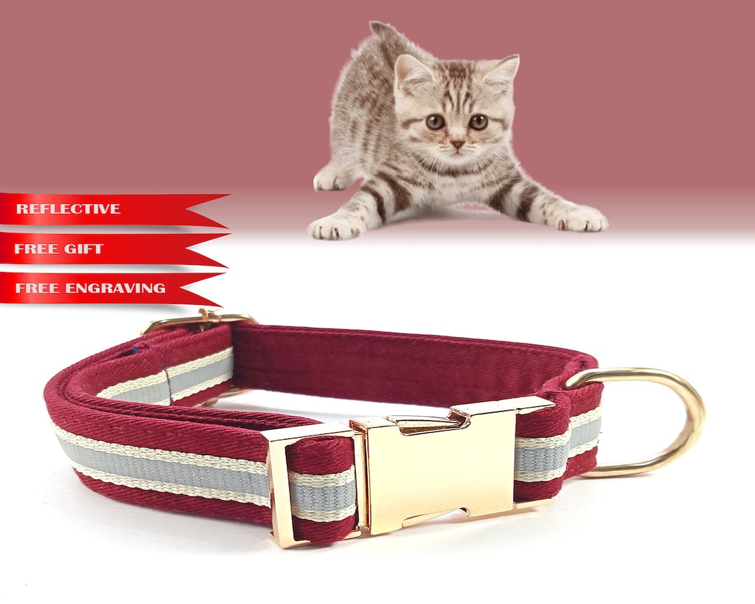 Reflective Cat Collar Personalized Reflective Collar Customized ...