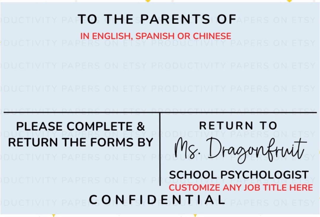 Custom 3x2 Labels - Please Complete & Return to - School Psychologists ...