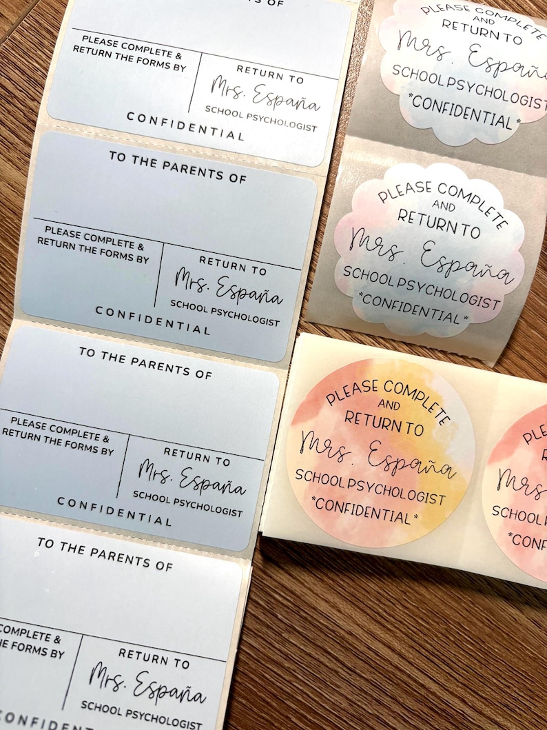 V1 - Customized Labels 2x2in - Please Return To/confidential -teachers ...