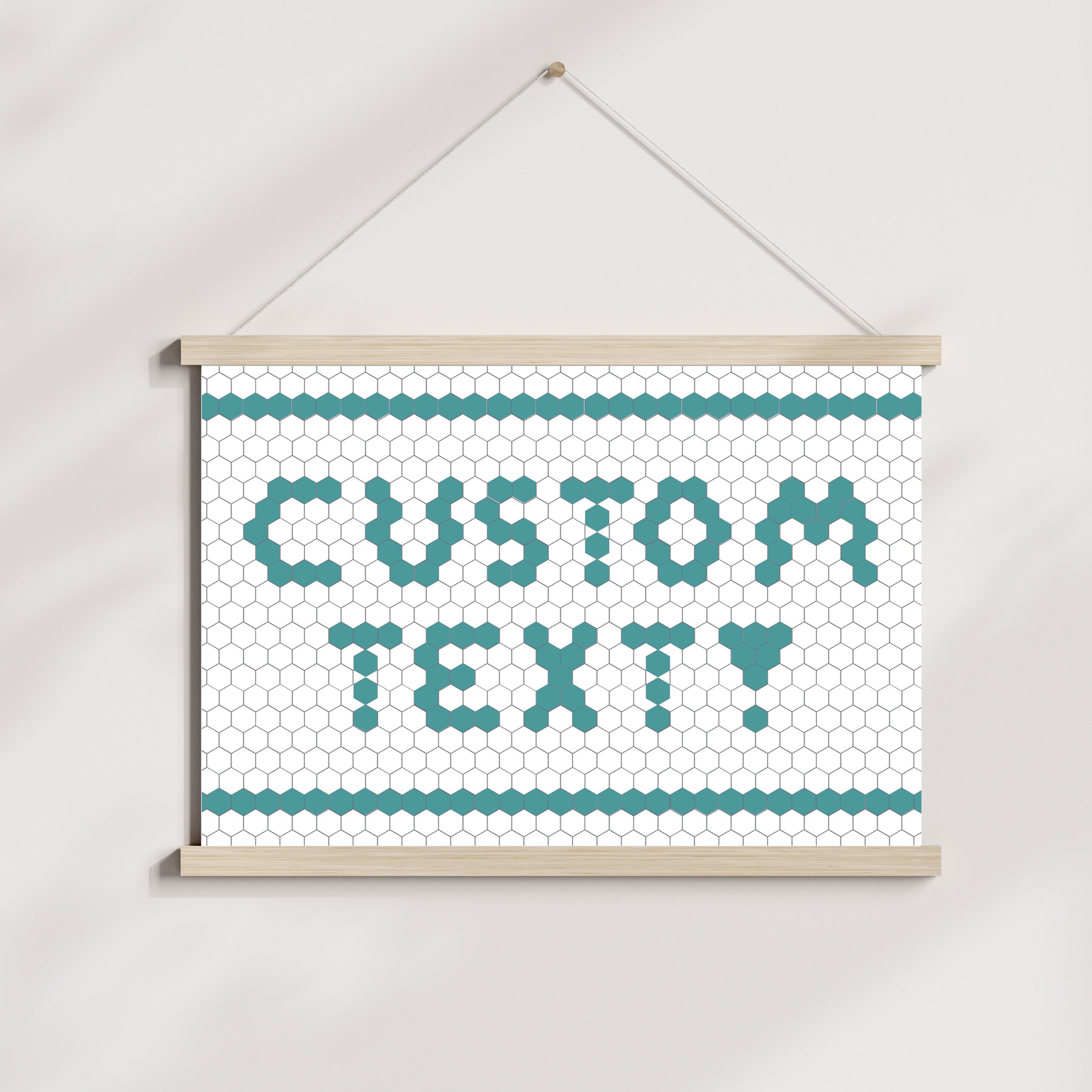 Custom Penny Tiles Text Personalised Hexagon Art Print Vintage Tile ...