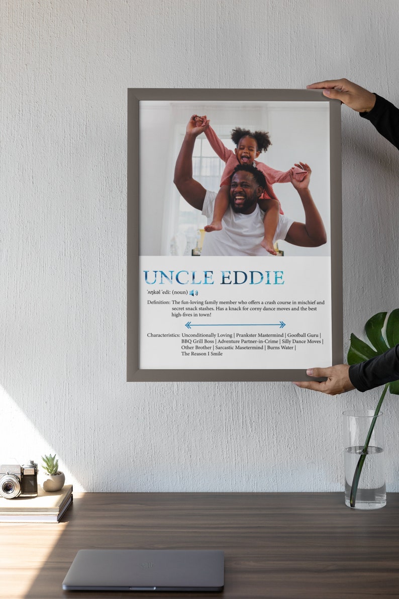 Custom Funny Uncle Definition Photo Print Personalised Coloured Photo ...