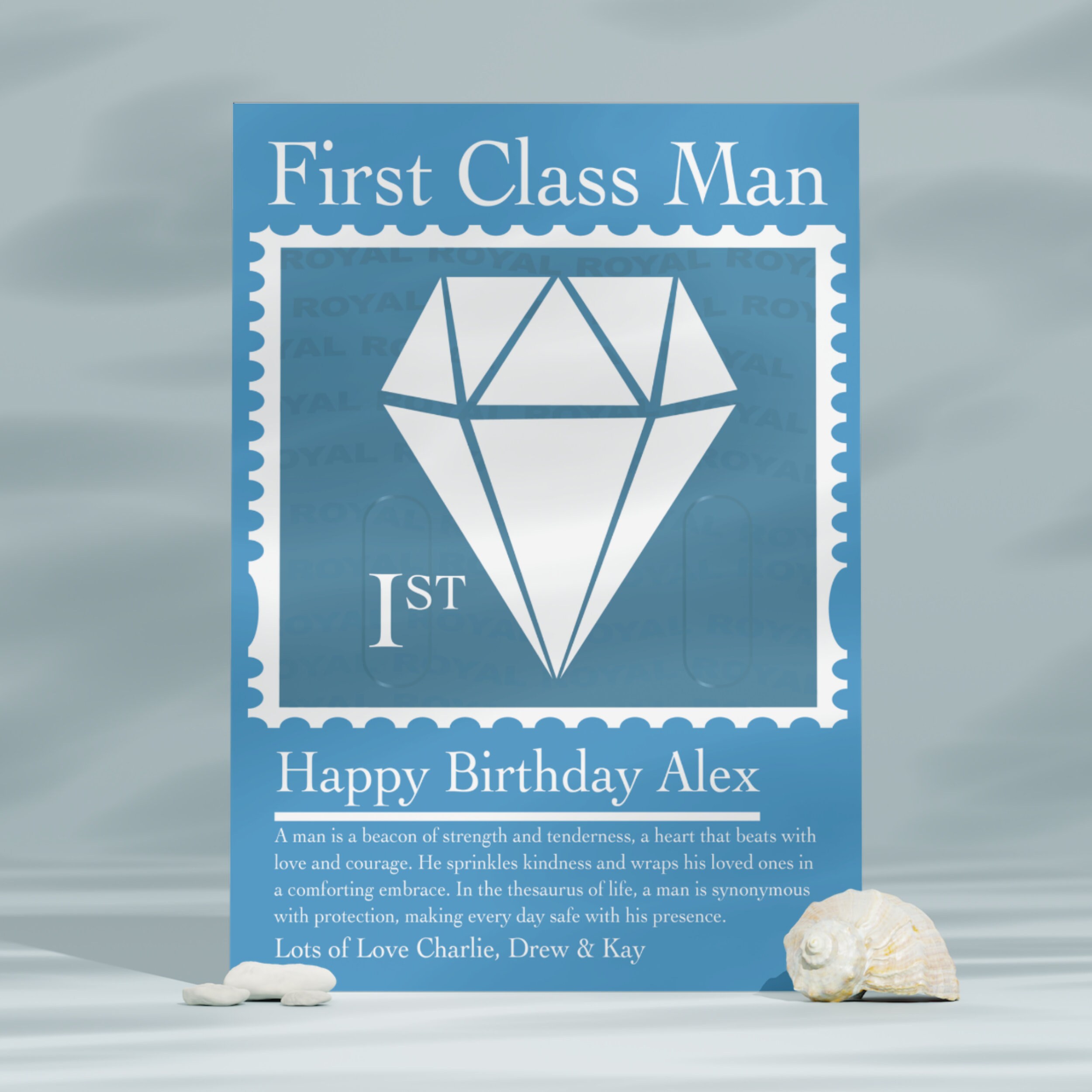 Man Definition Poster Custom Happy Birthday Print Him Gift Diamond Good ...