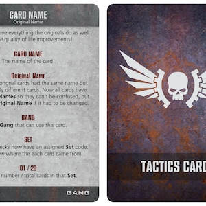 Unofficial Underhive Gang Proxy Tactic Cards - Imperative Collection - Etsy