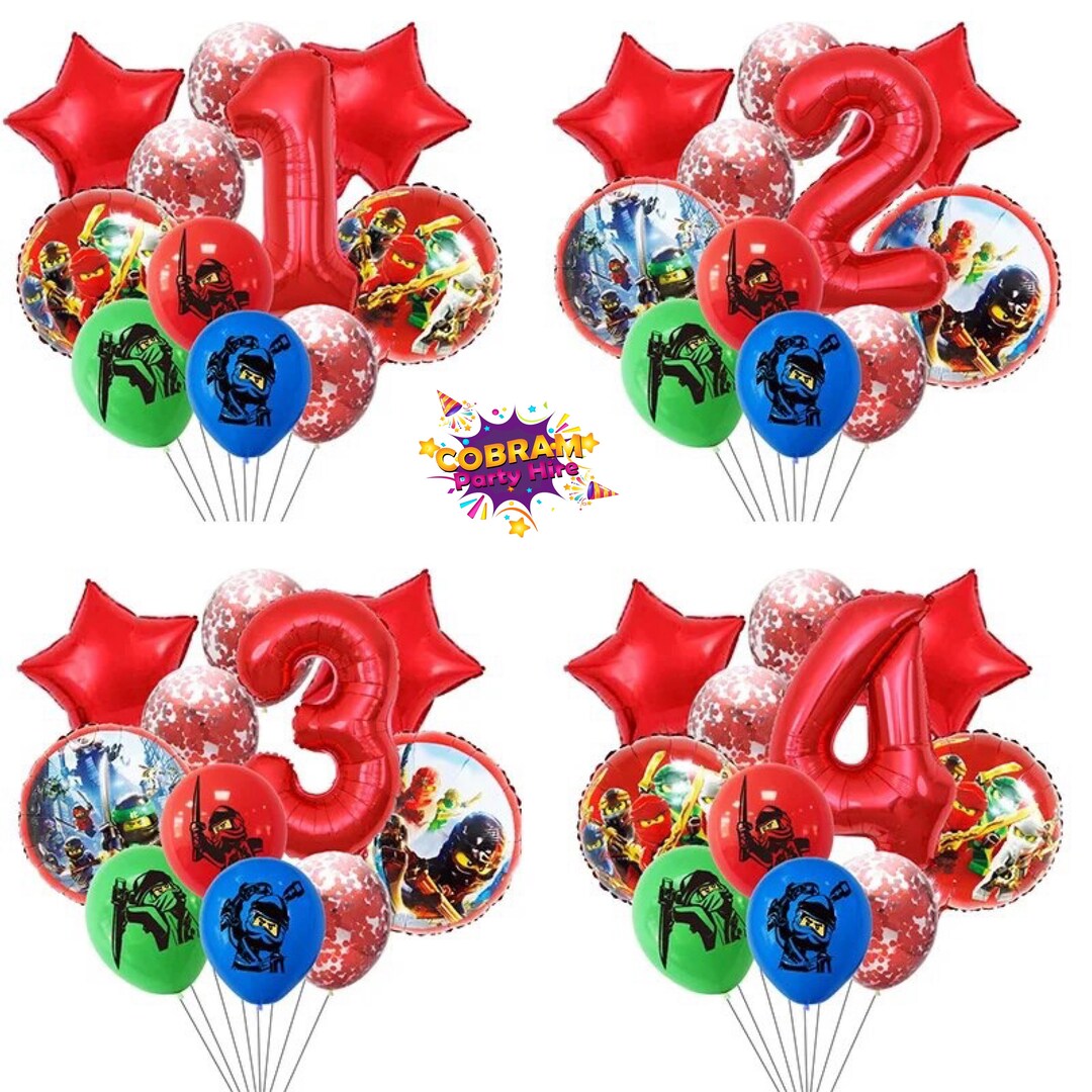 Ninjago Ninja Balloon Number Kit Birthday Party DIY Decorations BN57 - Etsy
