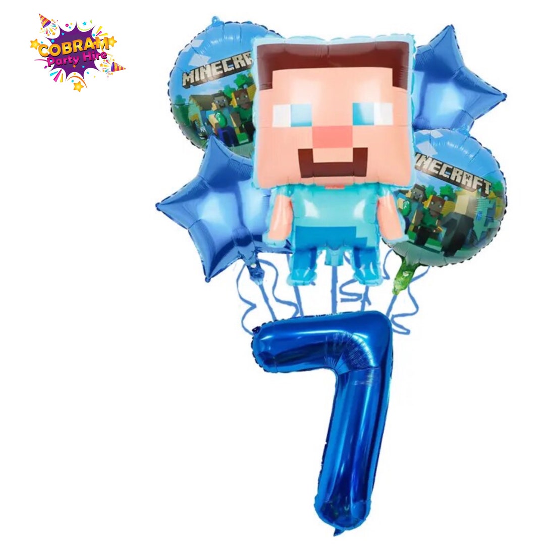 Minecraft Balloon Number Kit Birthday Party DIY Decorations BN61 - Etsy