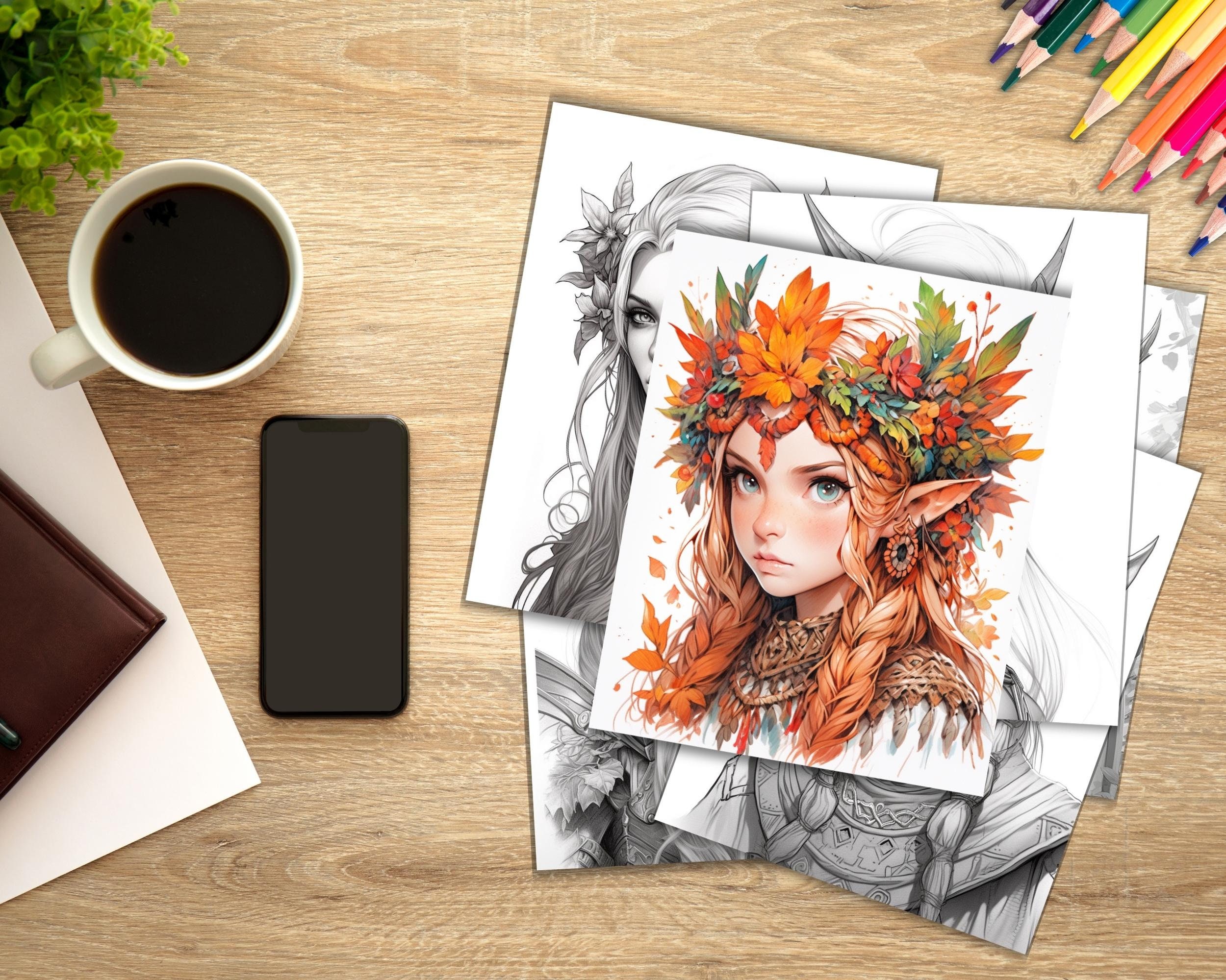 20 Elves Coloring Pages, Elf Coloring Sheets, Fairy Coloring Pages ...