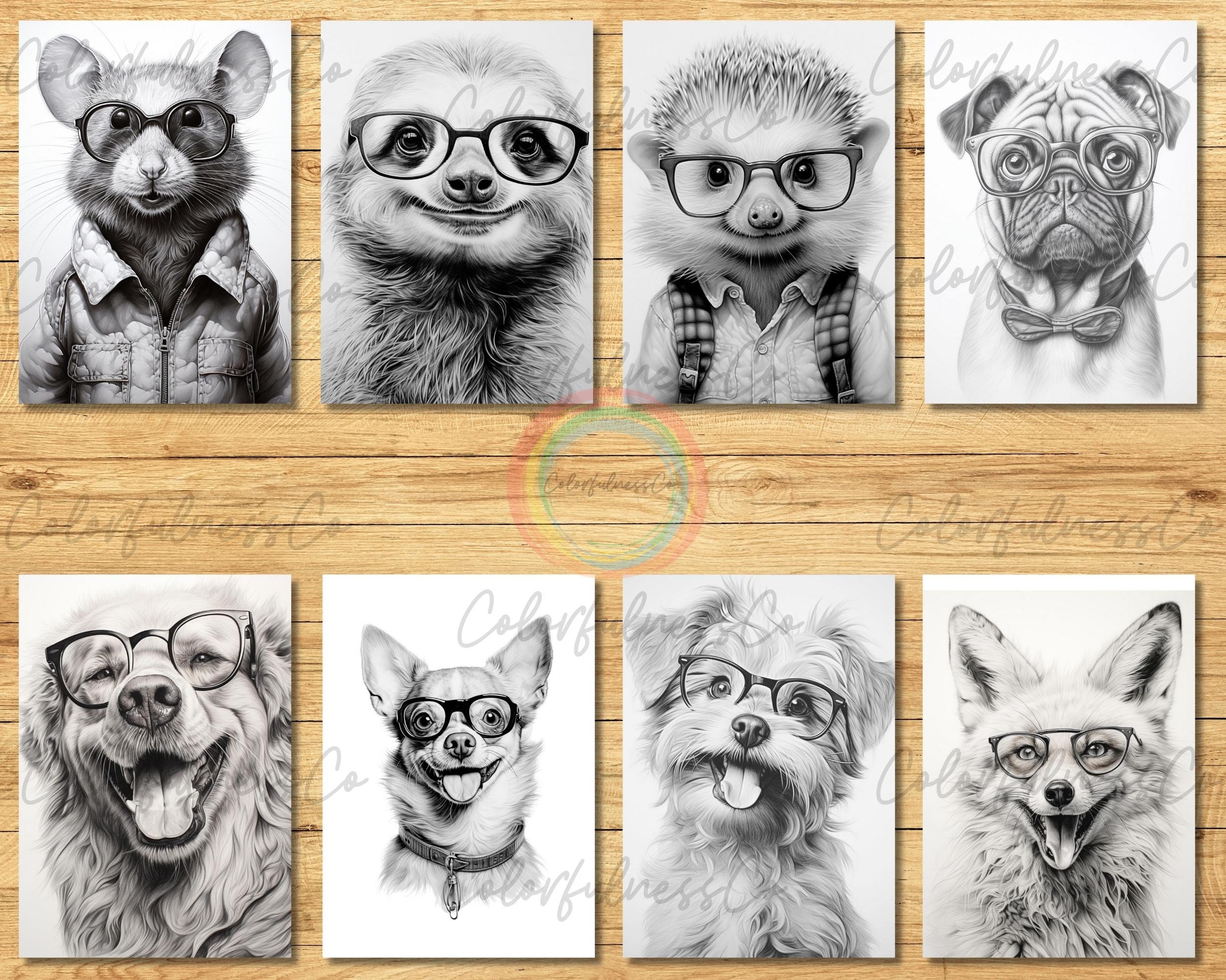 Cute Animal Coloring Book Pages, Puppy Coloring Sheet, Farm Animals ...