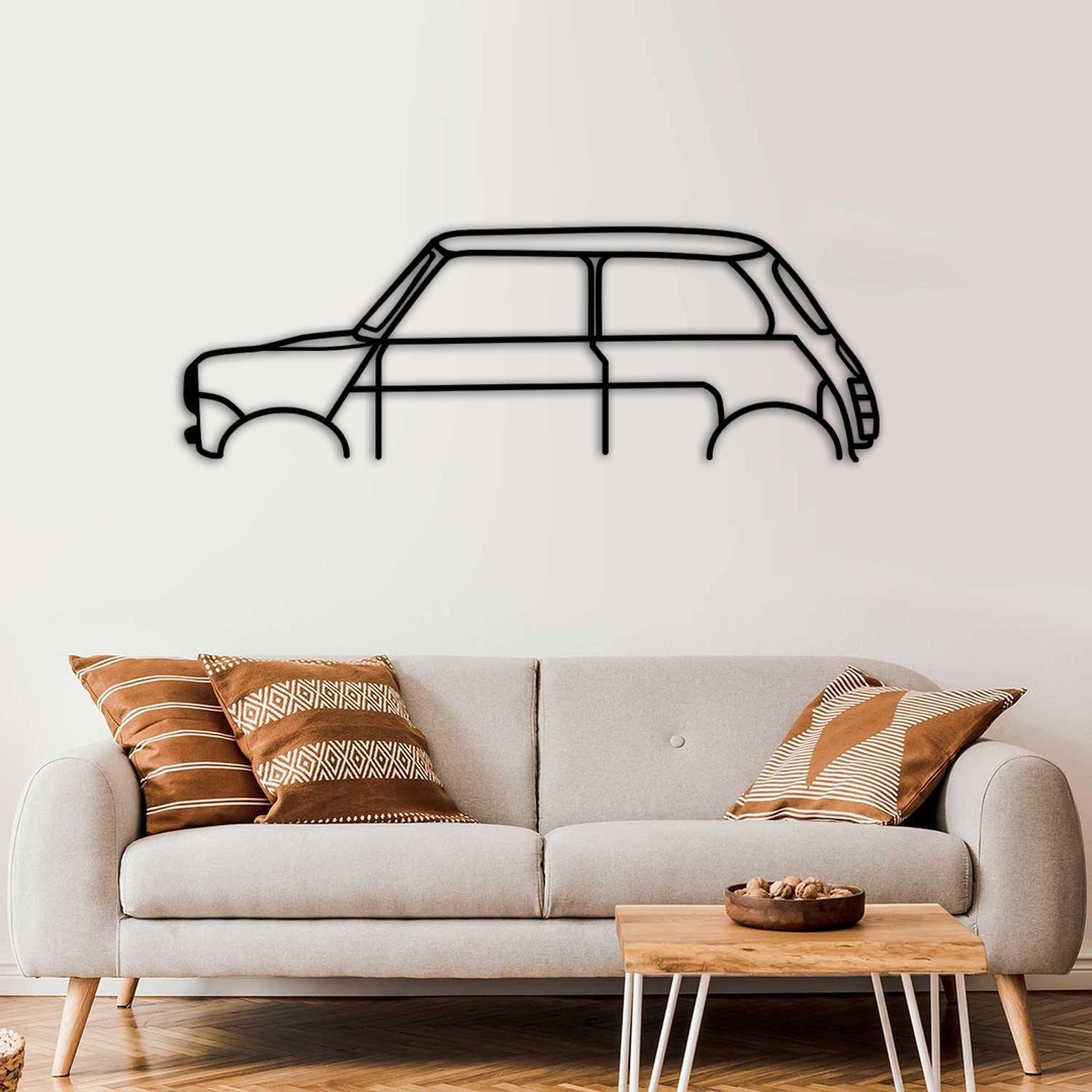 Mini Cooper: Metal Car Wall Art for House Decor, Wall Decor, Room Decor ...