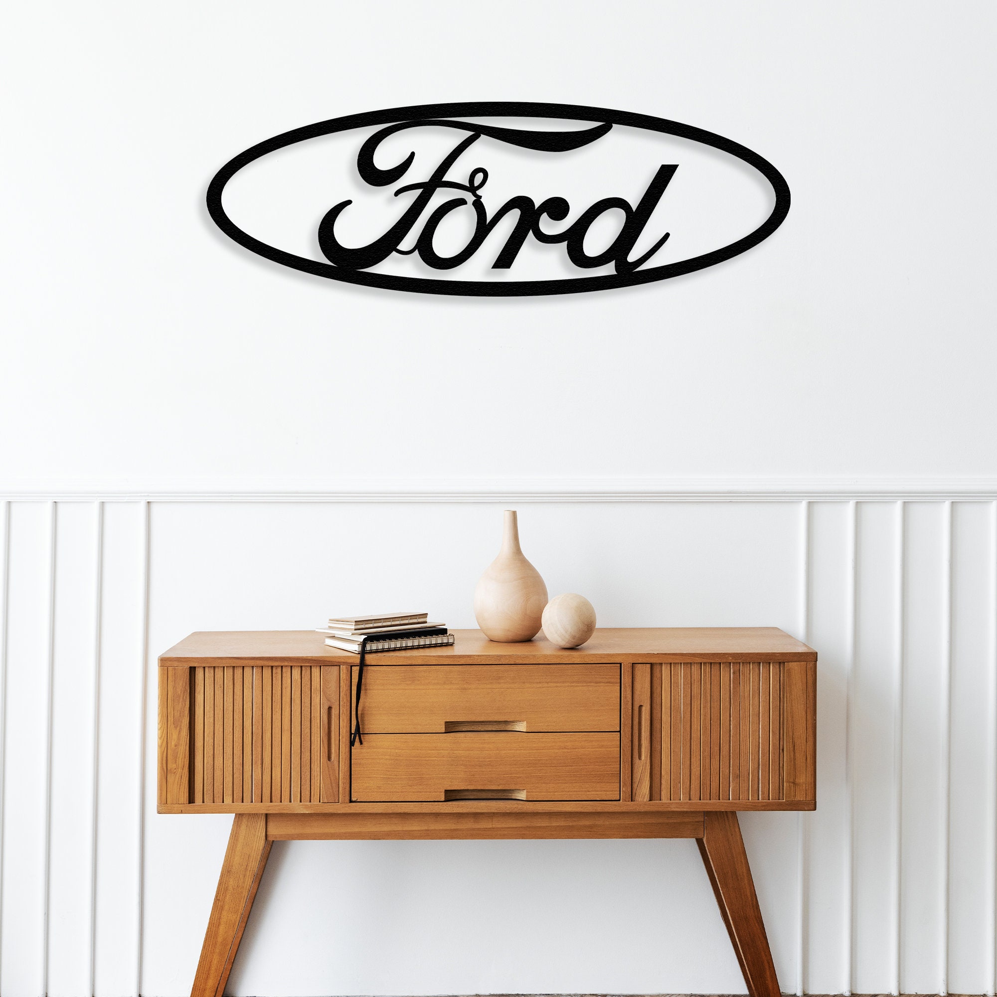 Ford Car Logo: Metal Car Wall Art for House Decor, Wall Decor, Room ...