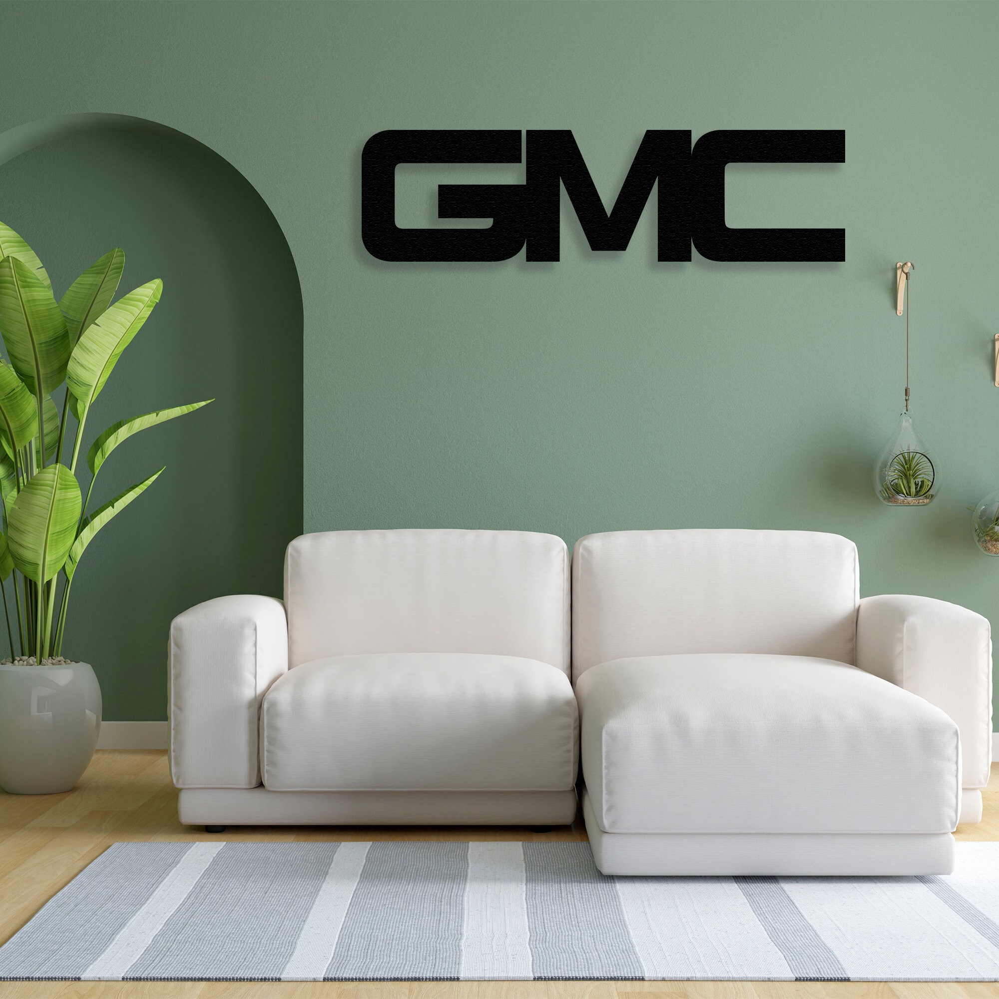 GMC Car Logo: Metal Car Wall Art for House Decor, Wall Decor, Room ...