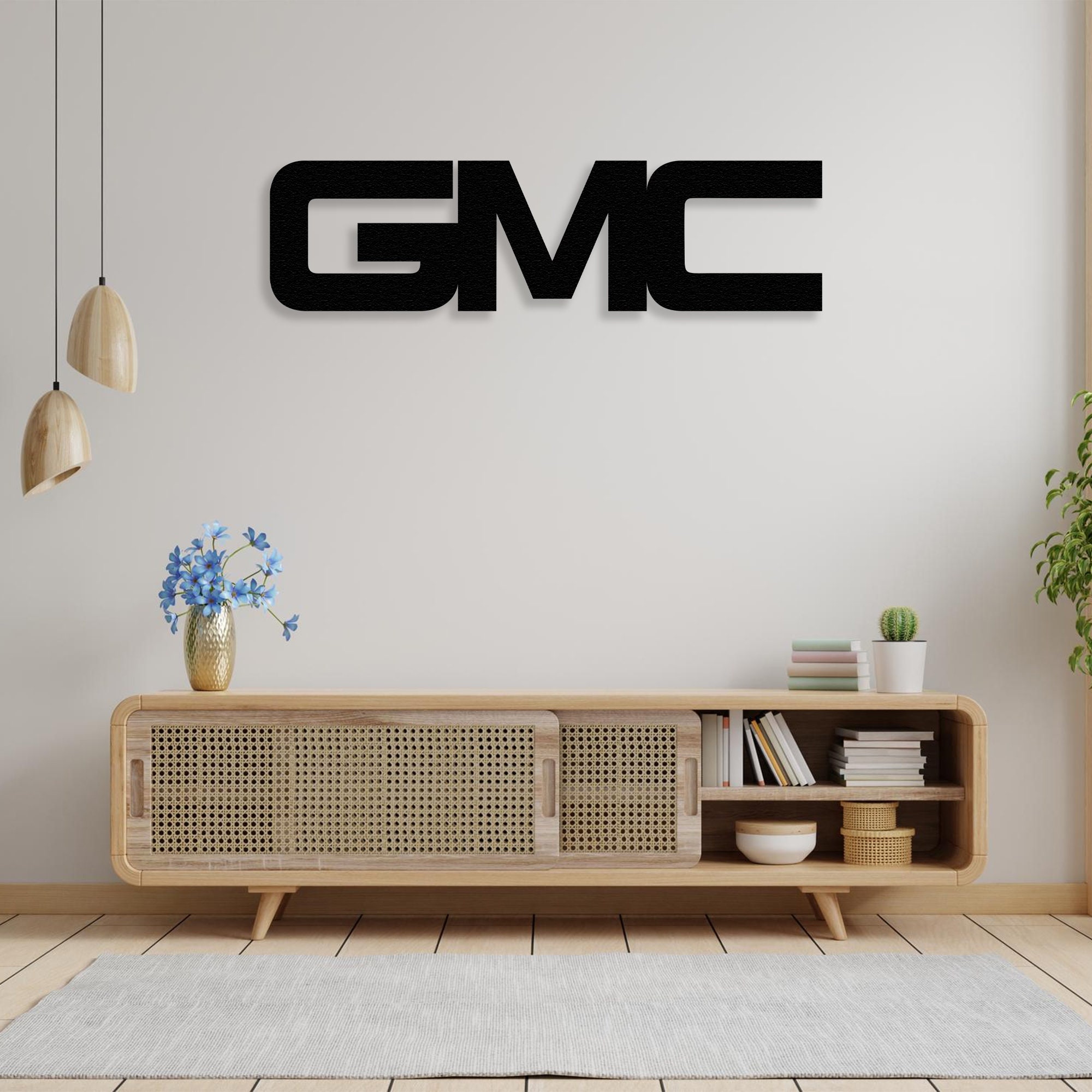 GMC Car Logo: Metal Car Wall Art for House Decor, Wall Decor, Room ...