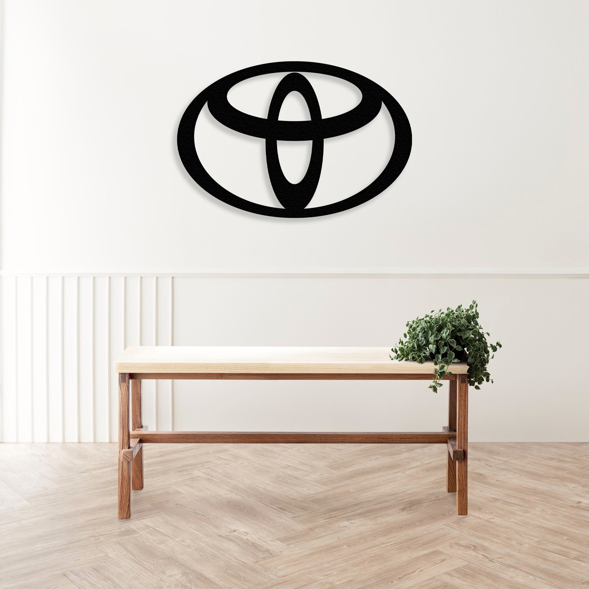 Toyota Car Logo: Metal Car Wall Art for House Decor, Wall Decor, Room ...