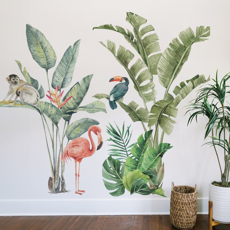Tropical Wall Decal - Etsy