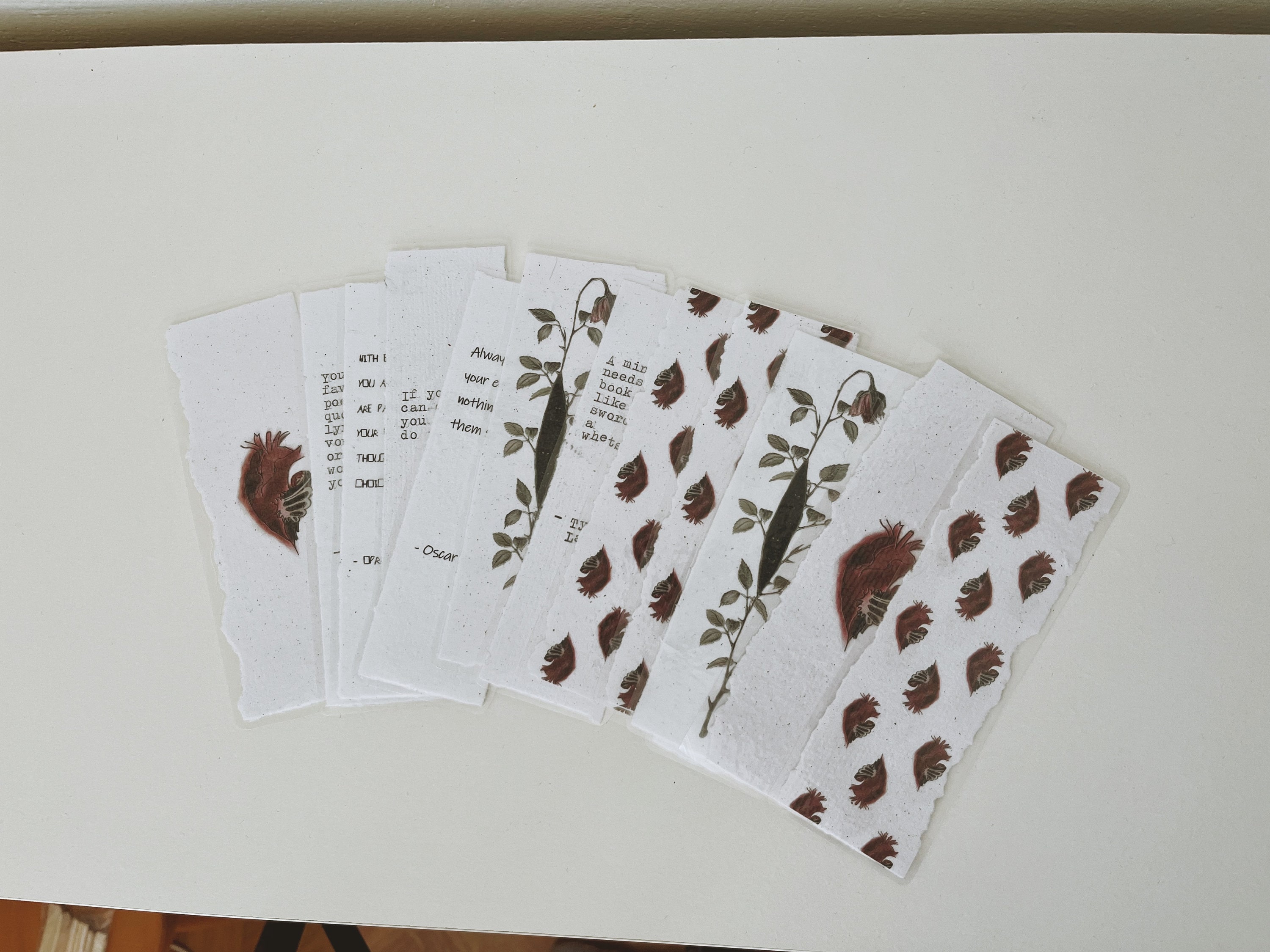 CUSTOM Bookmark, Poem, Quote, Lyric, Vows, Any Words From Your Heart on ...