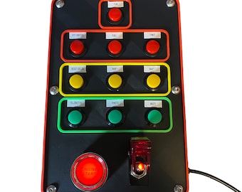 Curasim Controls Sim Racing Button Box Full-metal RGB Illuminated ...