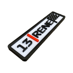 Formula One Sign Tag With Name, Number, and Custom Color for Decoration ...