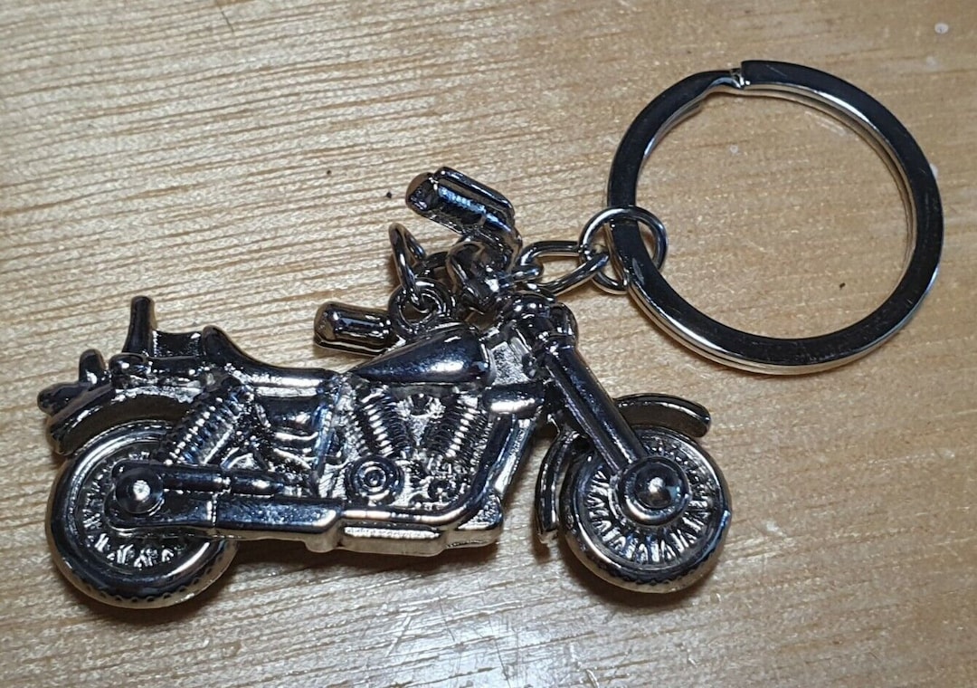 Silver Chrome Motorbike Motor Cycle Keyring Gift Idea UK S - Etsy