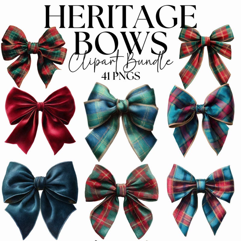 Tartan Plaid Bows Clip Tree - Etsy