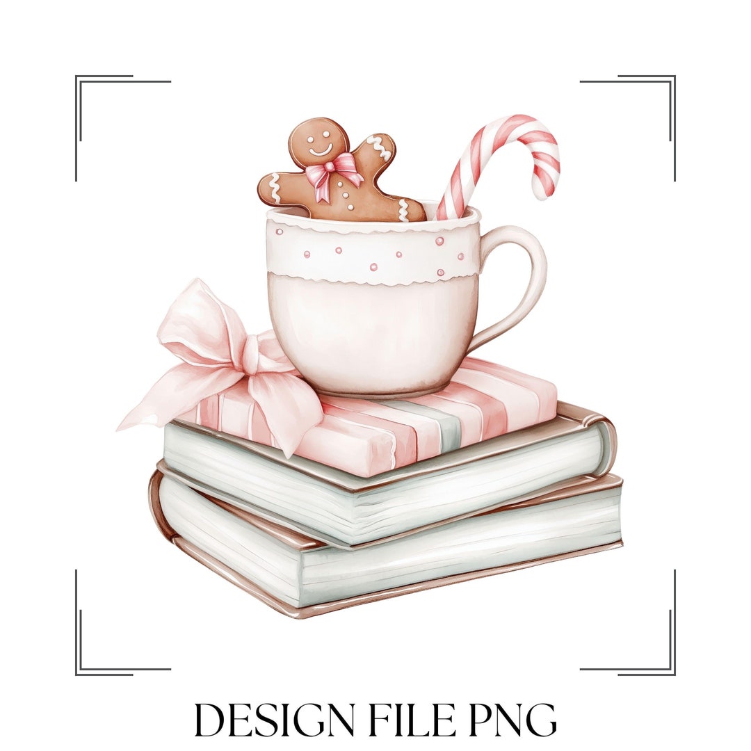 Pastel Christmas Book Club PNG: Nordic Holiday Clipart) - Etsy
