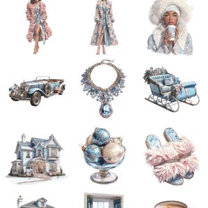 Grandmillennial Christmas Clipart Bundle: Elegant Holiday Designs (PNG ...