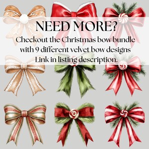 Watercolor Christmas Bow Clipart: Red Furry Coquette Bow (PNG) - Etsy