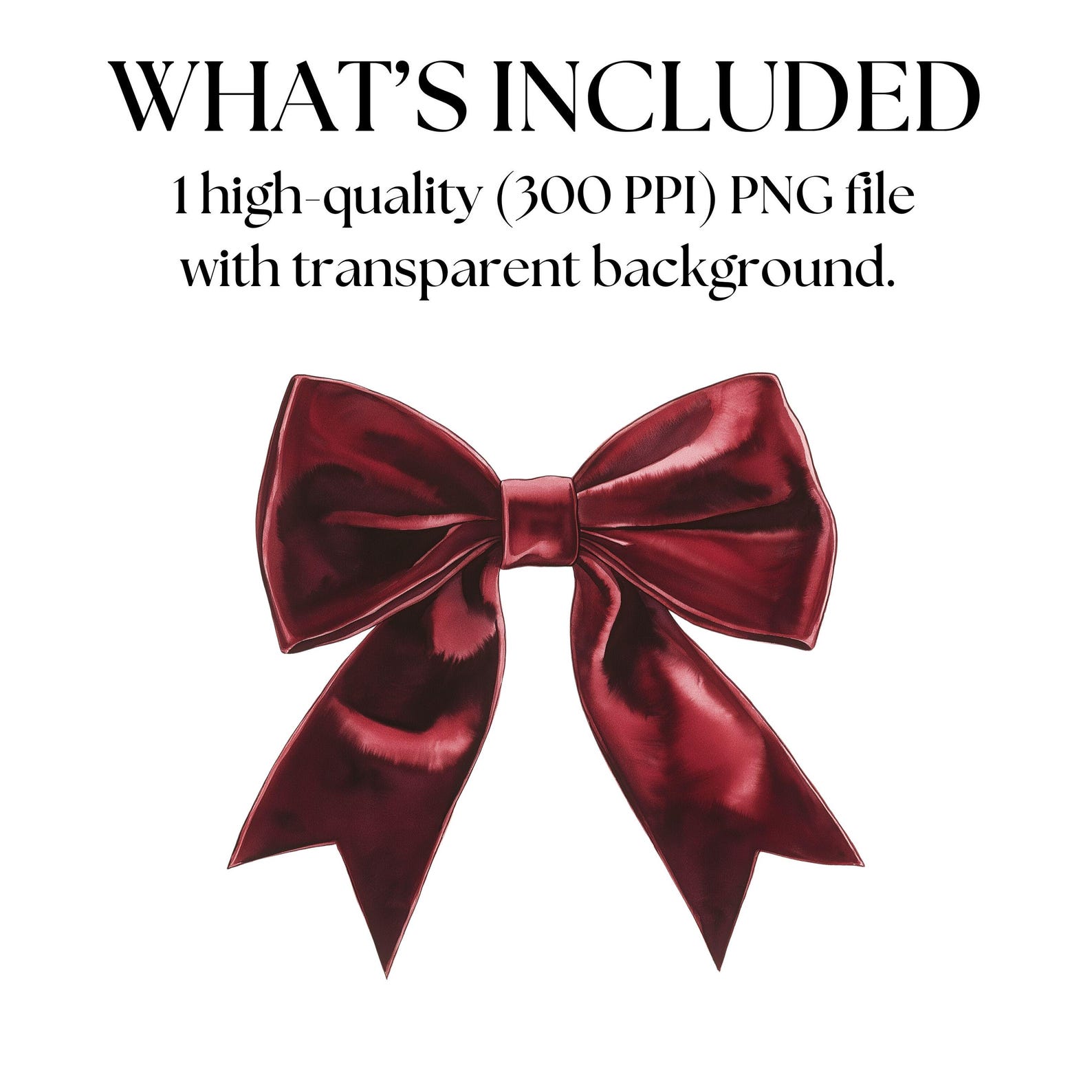 Red Velvet Coquette Bow Clipart: Christmas Ribbon (PNG) - Etsy