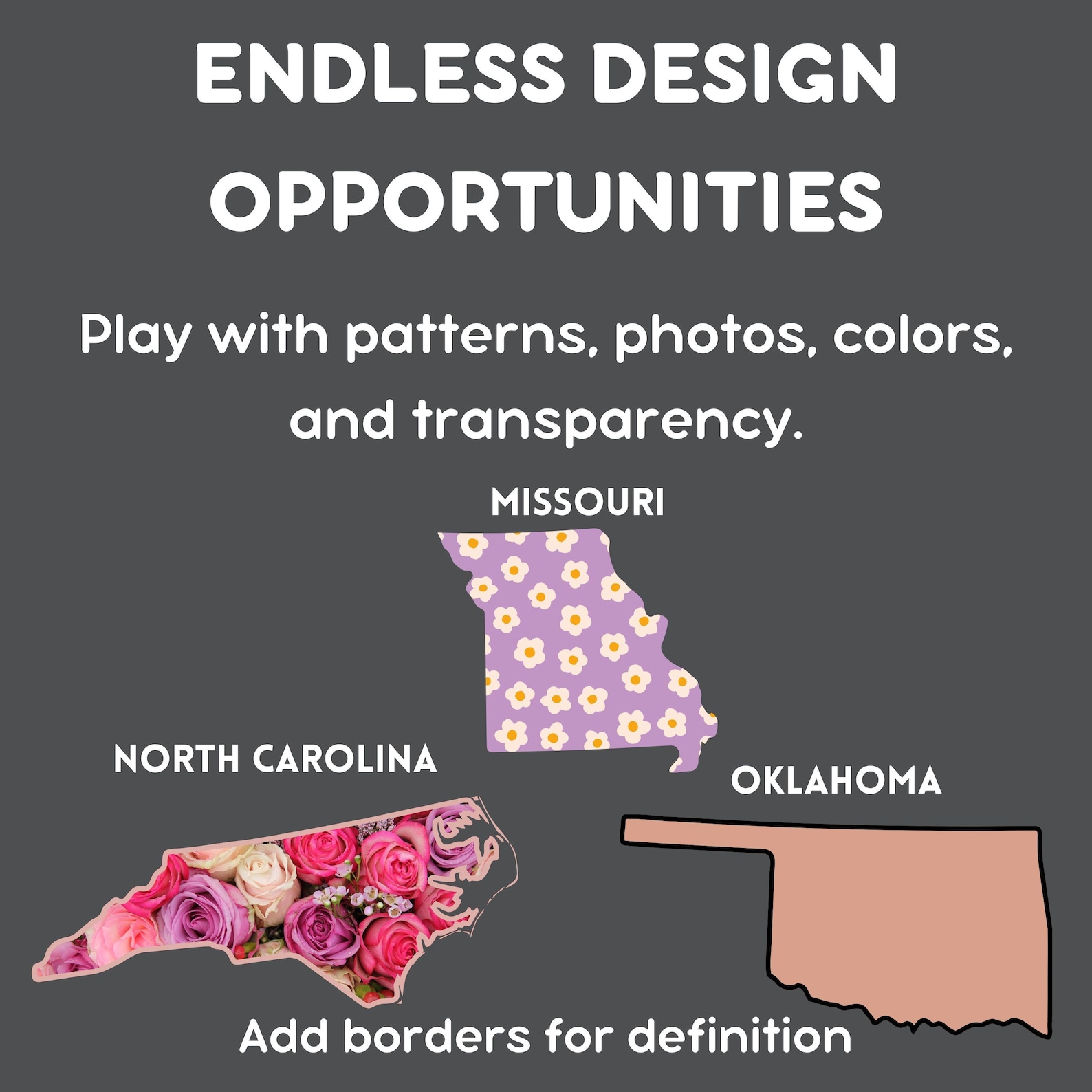 Editable USA Map Canva Template: Individual State Outlines, DIY United ...