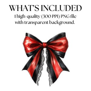 Black & Red Bow PNG, Red and Black Lace Bow PNG, Gothic Vintage Lace ...