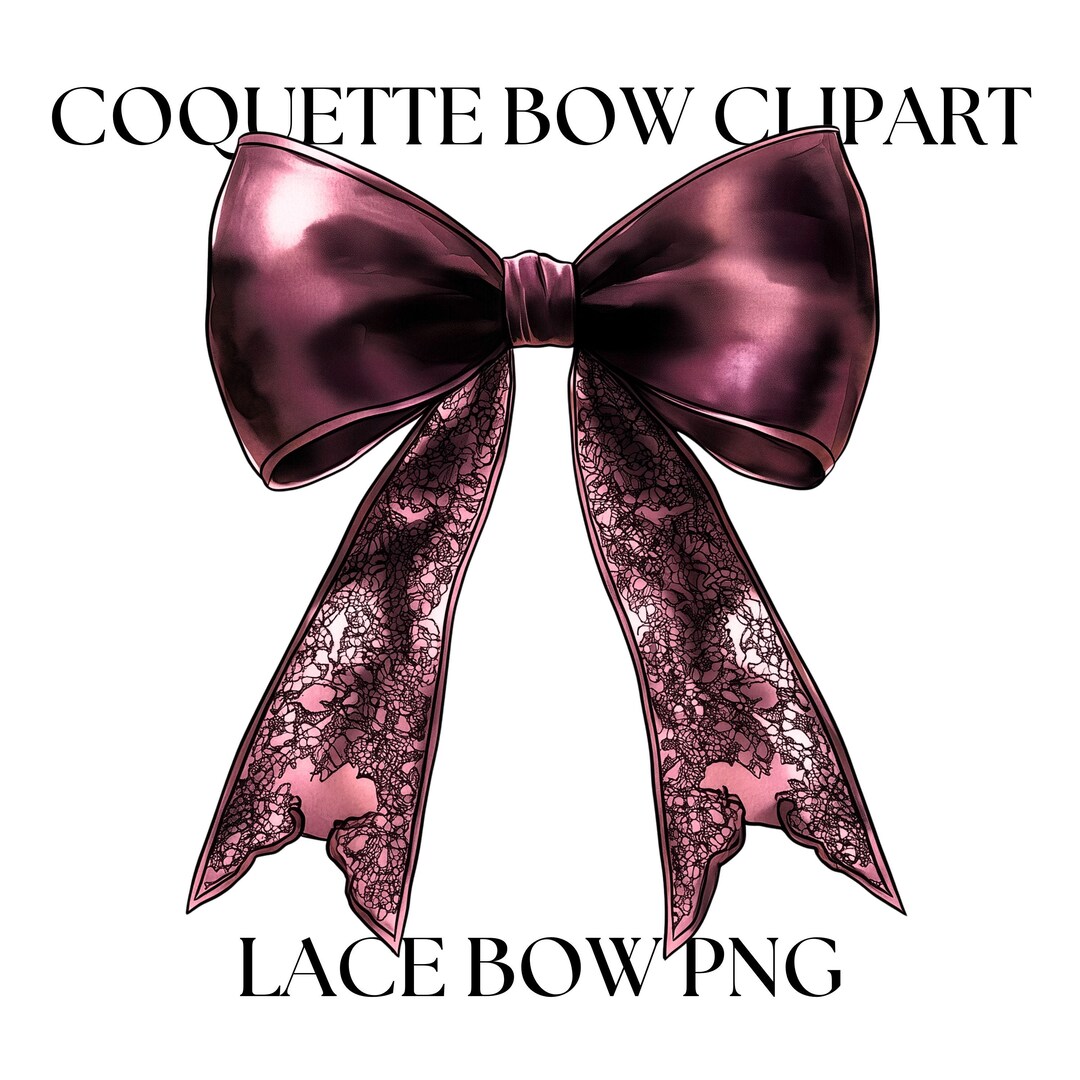 Maroon Bow PNG, Dark Pink Lace Bow PNG, Gothic Vintage Lace Ribbon ...
