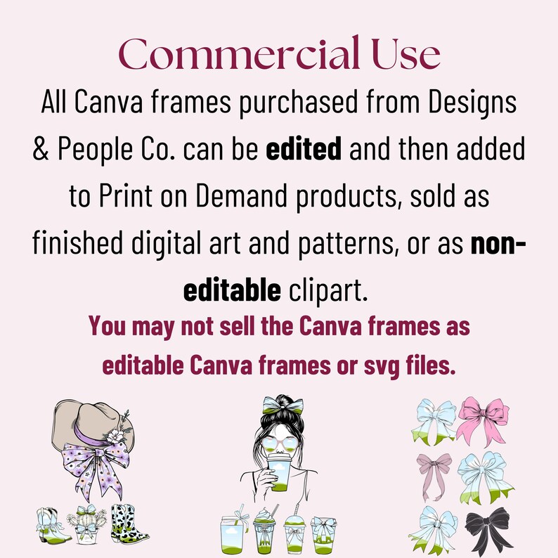 Cute Iced Coffee Canva Frame Template, Coquette Style Girly Heart ...