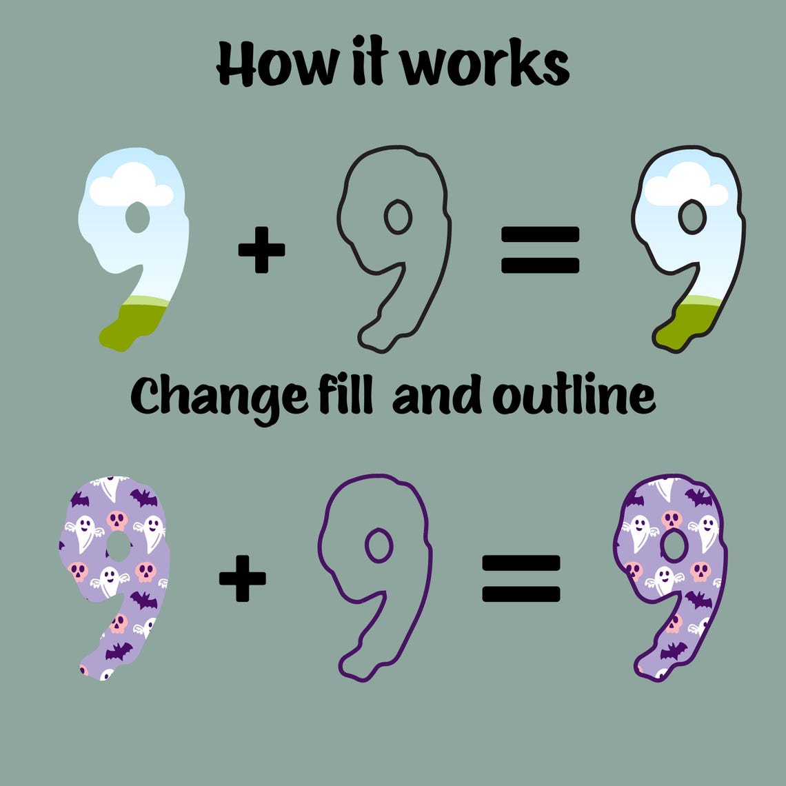 Halloween Creepy Font Canva Frames, 52 Frame Editable Scary Alphabet ...