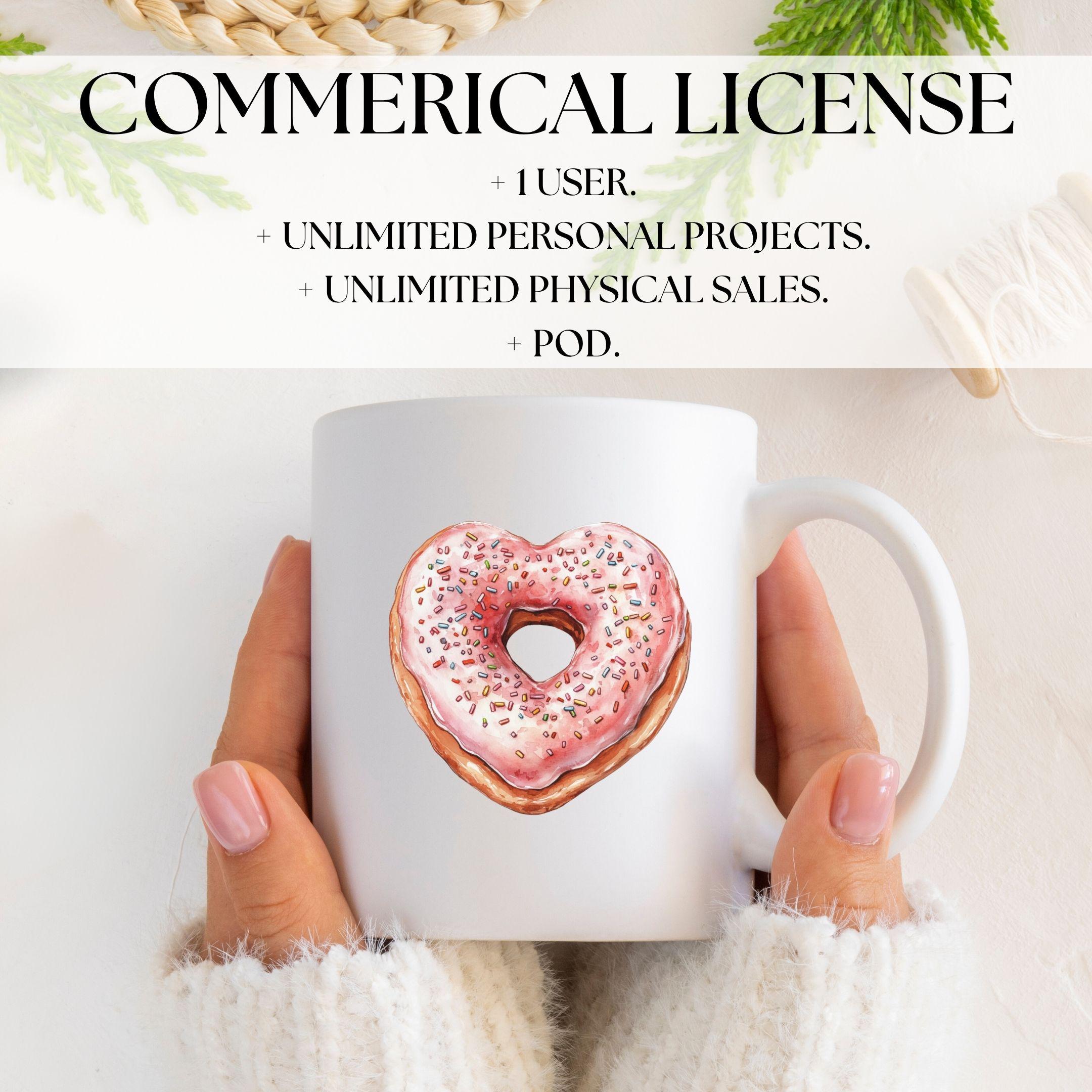 Donut Shop Clipart Bundle: Watercolor Sweets, Coffee, and Cake (73 PNG ...