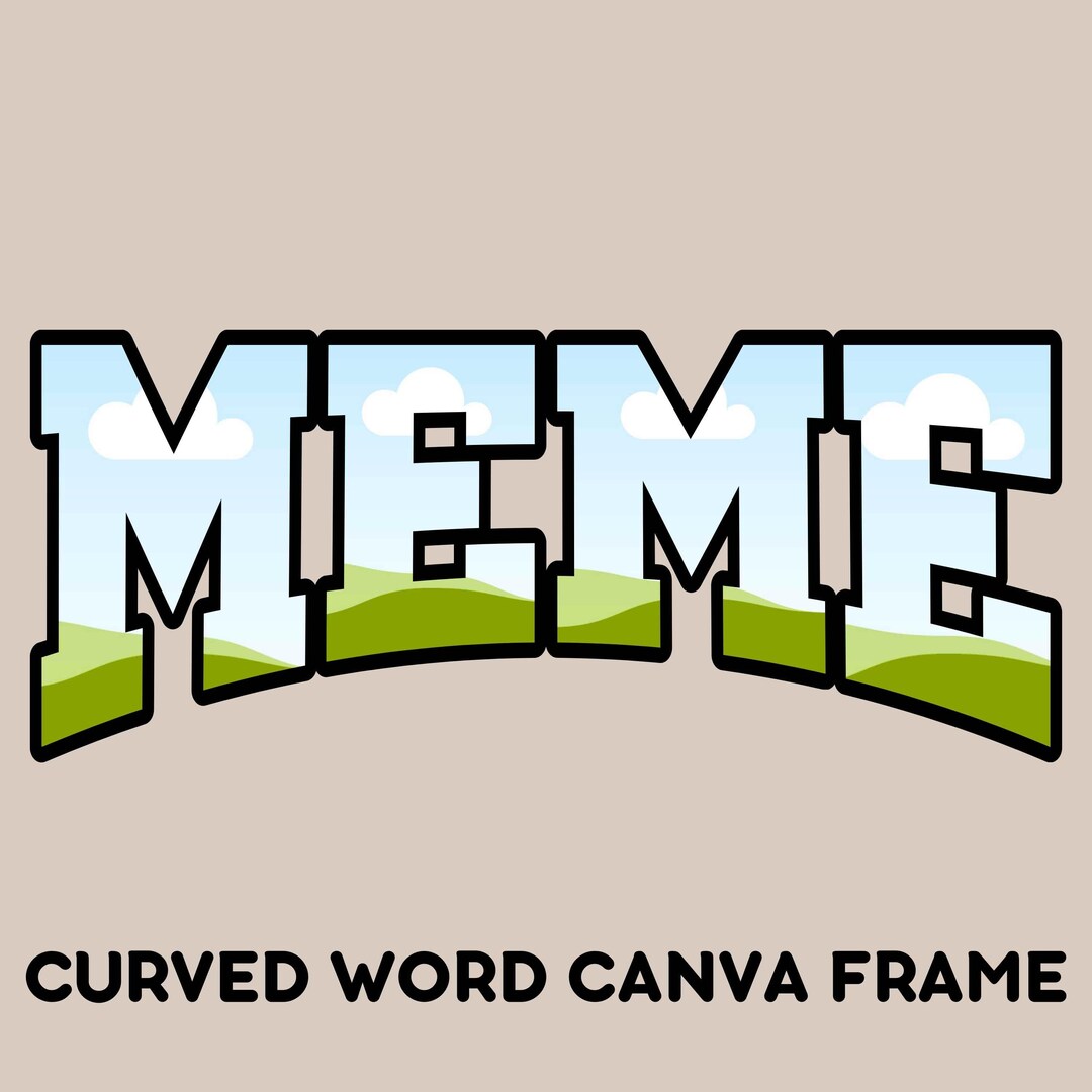 Meme Canva Frame, Drag Drop Editable Clipart Png, Curved Meme Canva ...