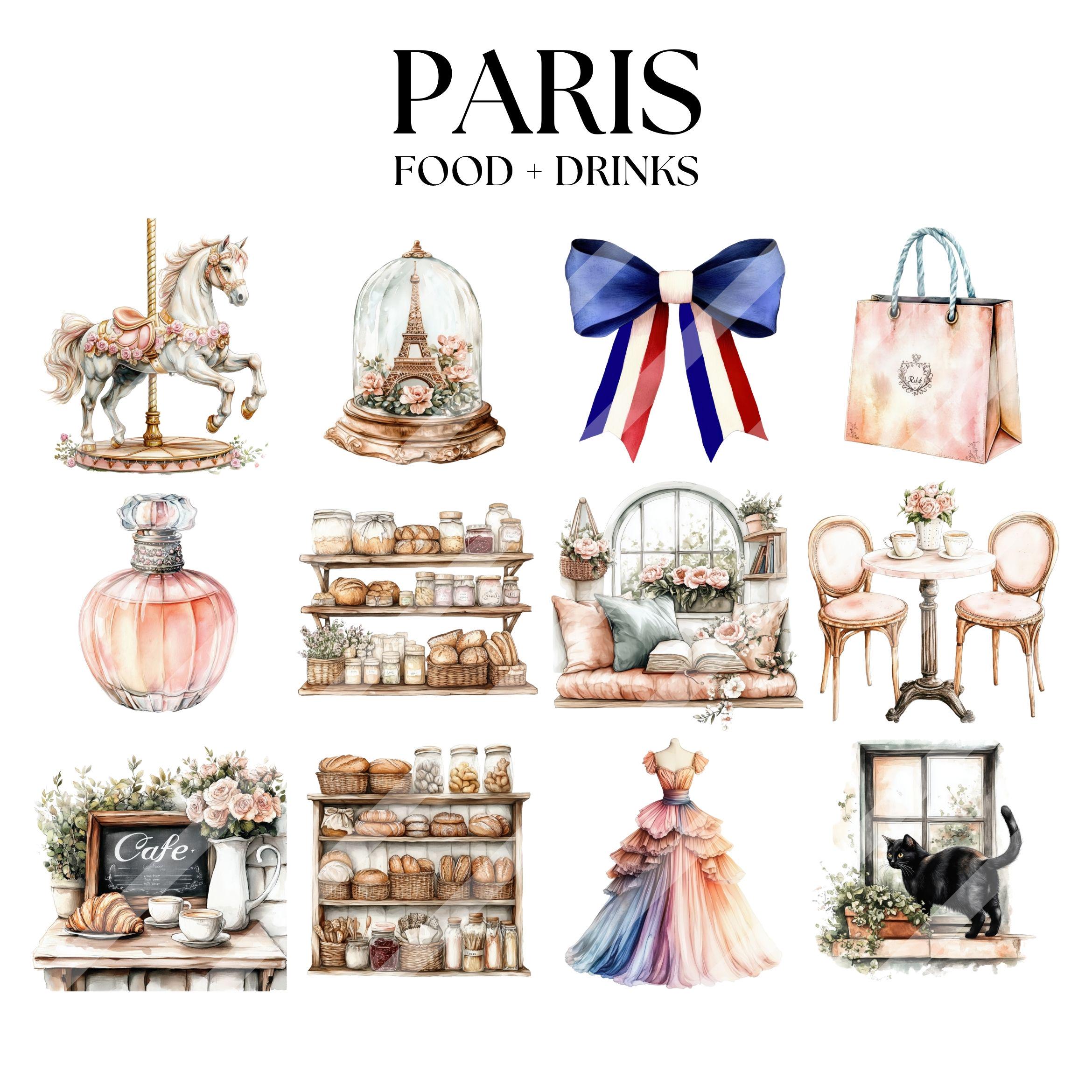 Paris Clipart Bundle: Watercolor French Travel Designs (77 Pngs) - Etsy