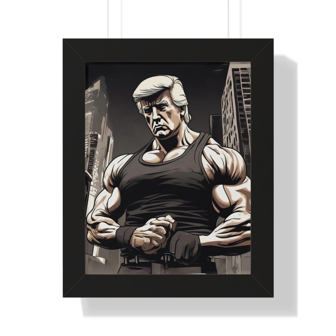 Donald Trump Bodybuilder Framed Poster - Etsy