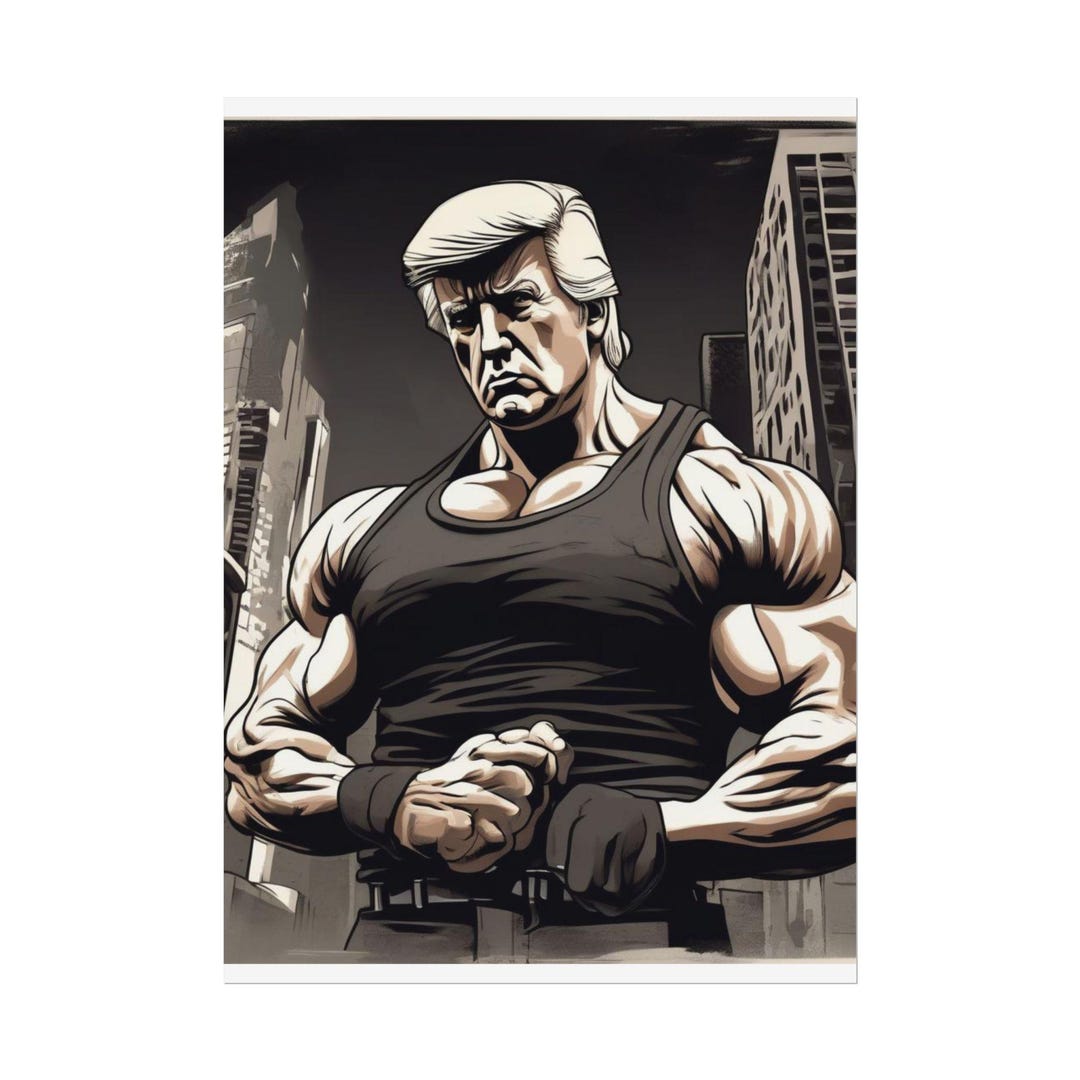 Trump Bodybuilder Rolled Poster - Etsy