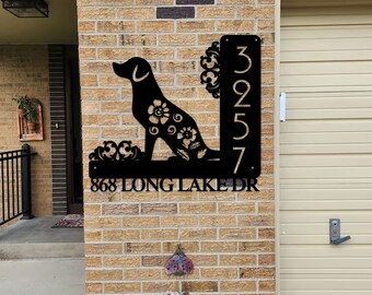 Address Sign, Dog Address Sign, Paw Print Address Sign, Dog Lover, Dog ...
