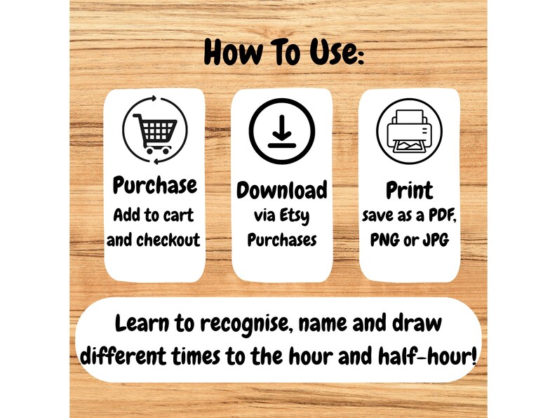 Telling Time Worksheet, Analog Clock, Hour and Half Hour (digital ...