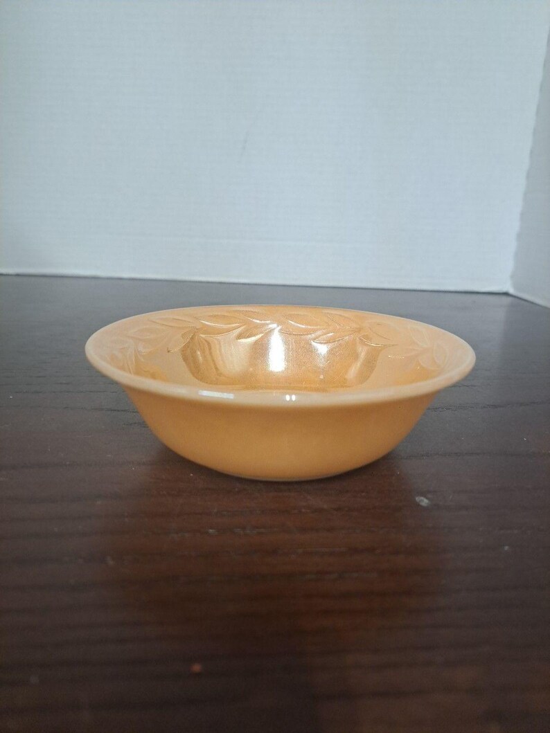 Vintage Fire King Laurel Leaf Peach Lusterware Dessert Bowl - Etsy