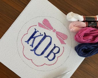 Hand-painted Monogram With Spiderman NDLPT 18 Count Canvas CANVAS ONLY ...