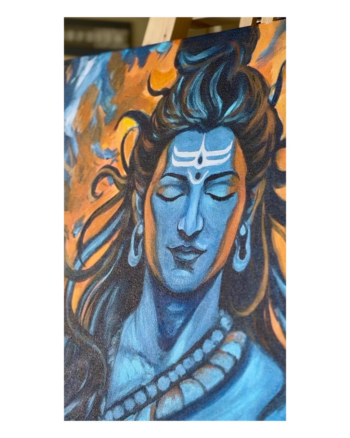 Eternal Shiva - Spiritual Acrylic Painting | Hindu God Wall Art | Home ...