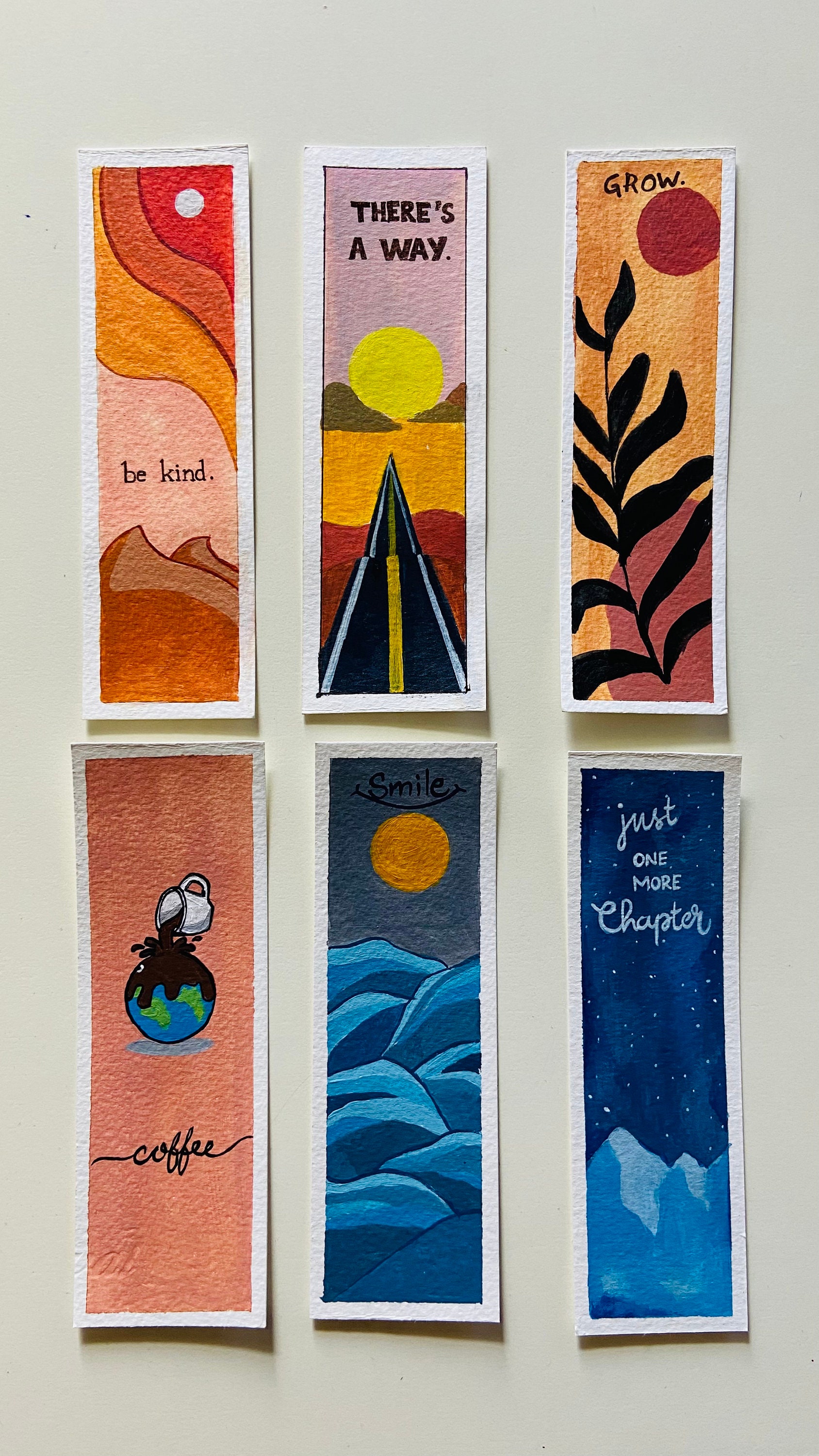 Hand Painted Bookmarks, Customized Book Accessories , Acrylic Painting ...