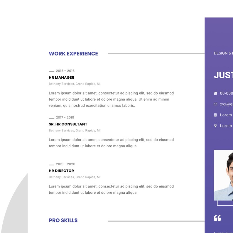 CV Template Modern, Photo Creative CV, CV Templat, Cv Template Word, Cv ...
